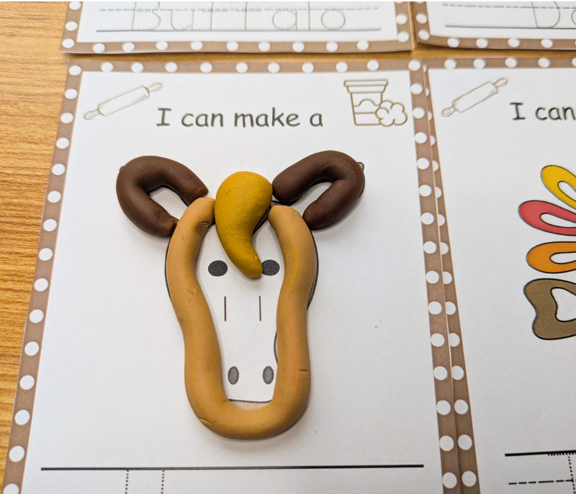 Farm Animals Playdough Mats Printable, Homeschool Montessori Visuals ...