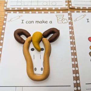 Farm Animals Playdough Mats Printable, Homeschool Montessori Visuals ...