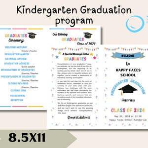 Editable Kindergarten Graduation Bundle: Certificate, Invitation ...