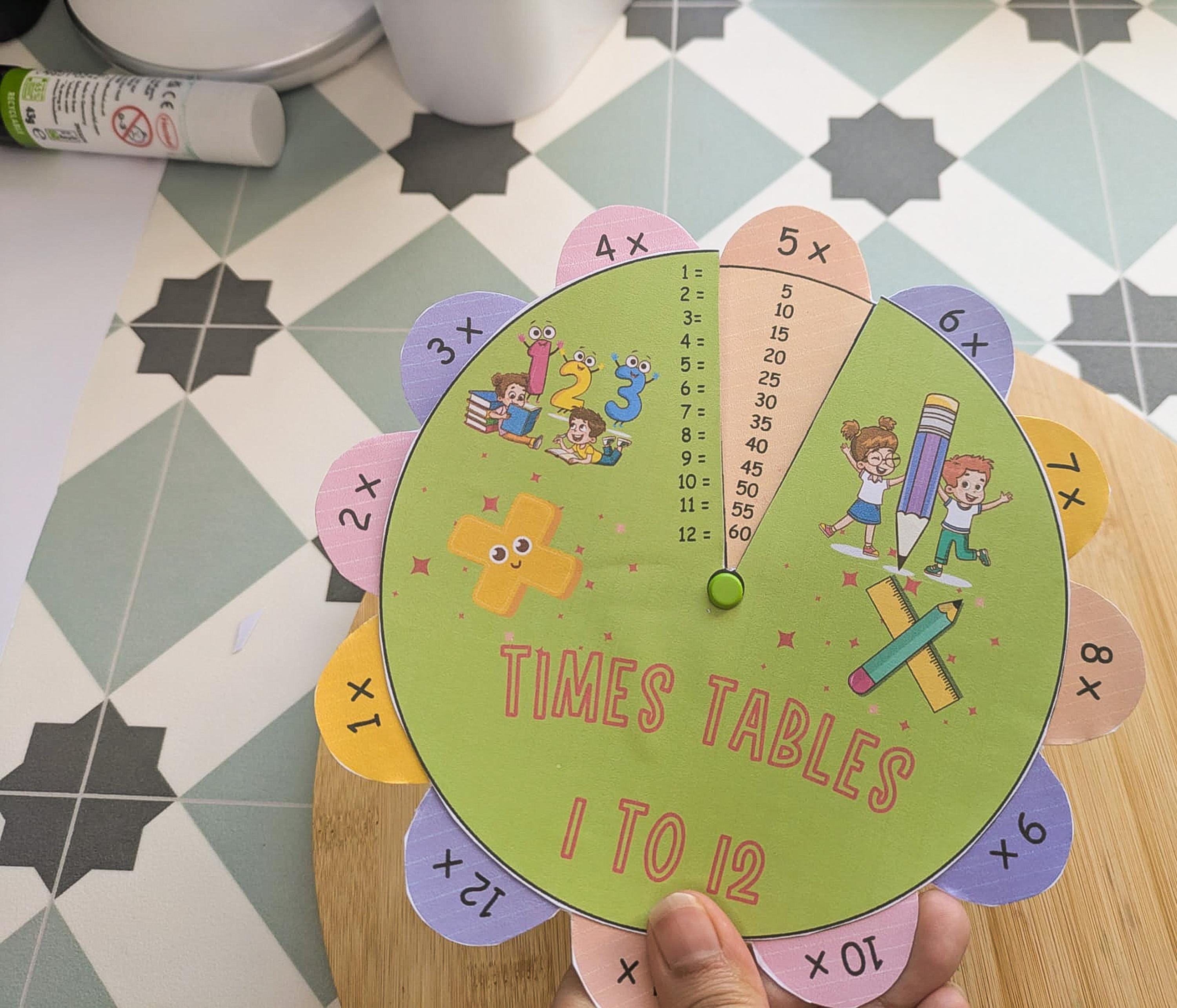 Multiplication Flower Wheel 1-12, Times Tables Flower, Times Tables ...