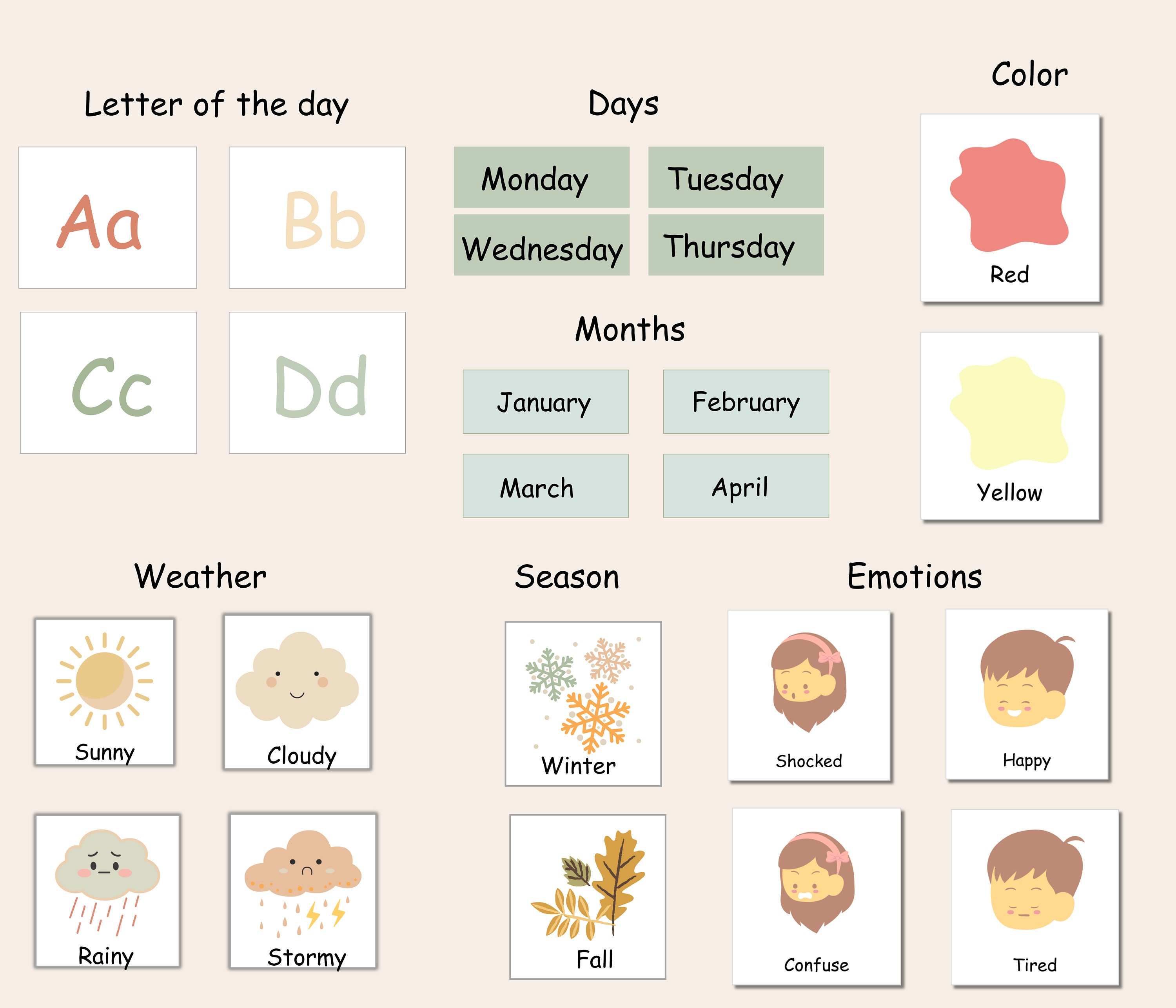 Morning Board Printable for Kids, Editable Morning Board for Toddler ...