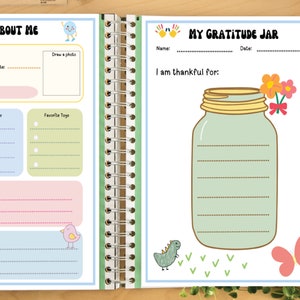Kids Gratitude Journal Printable, 5-minute Gratitude Journal ...