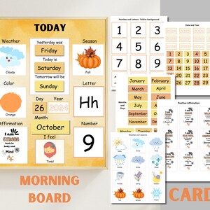 Morning Board Printable, Preschool Circle Time Board, Weather Chart ...