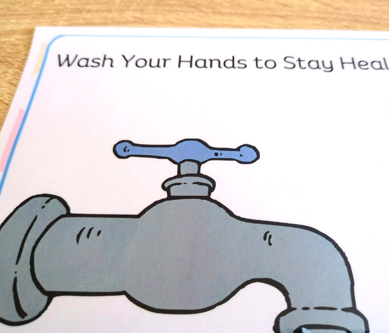 Wash Your Hands Printable Activity for Toddler, Preschool Homeschool ...