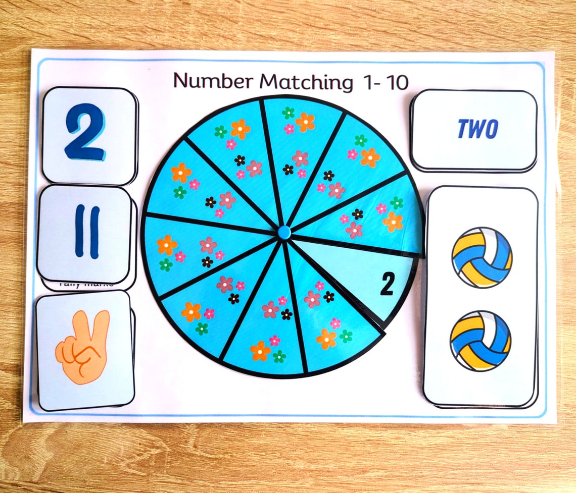 Montessori Numbers Matching Activity for Toddlers, Montessori Busy Book ...