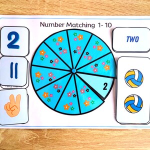 Montessori Numbers Matching Activity for Toddlers, Montessori Busy Book ...