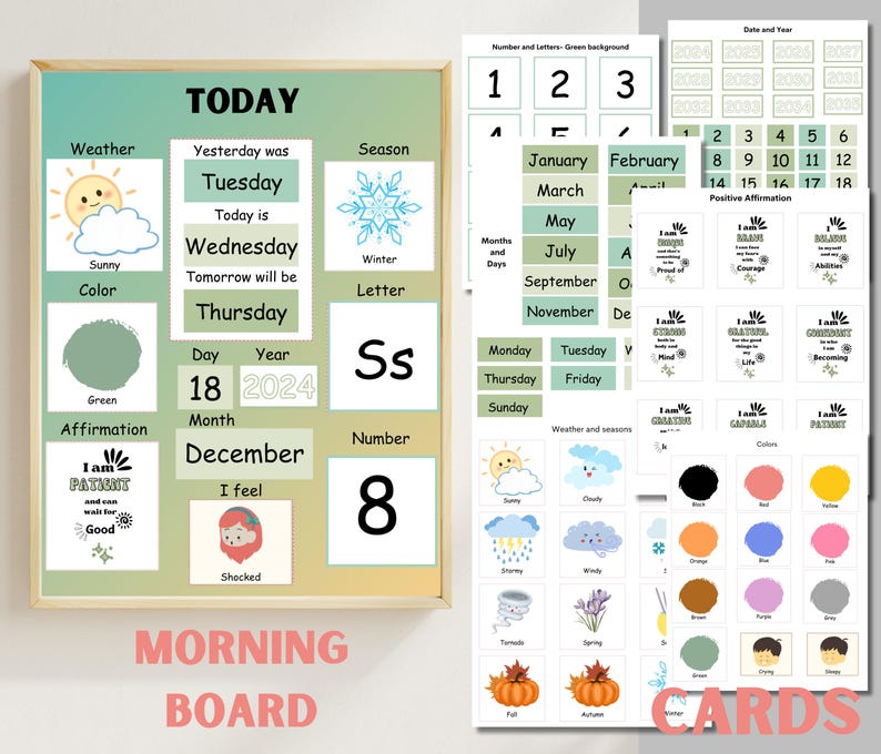 Morning Board Circle Time Homeschool, Preschool Circle Time Board ...