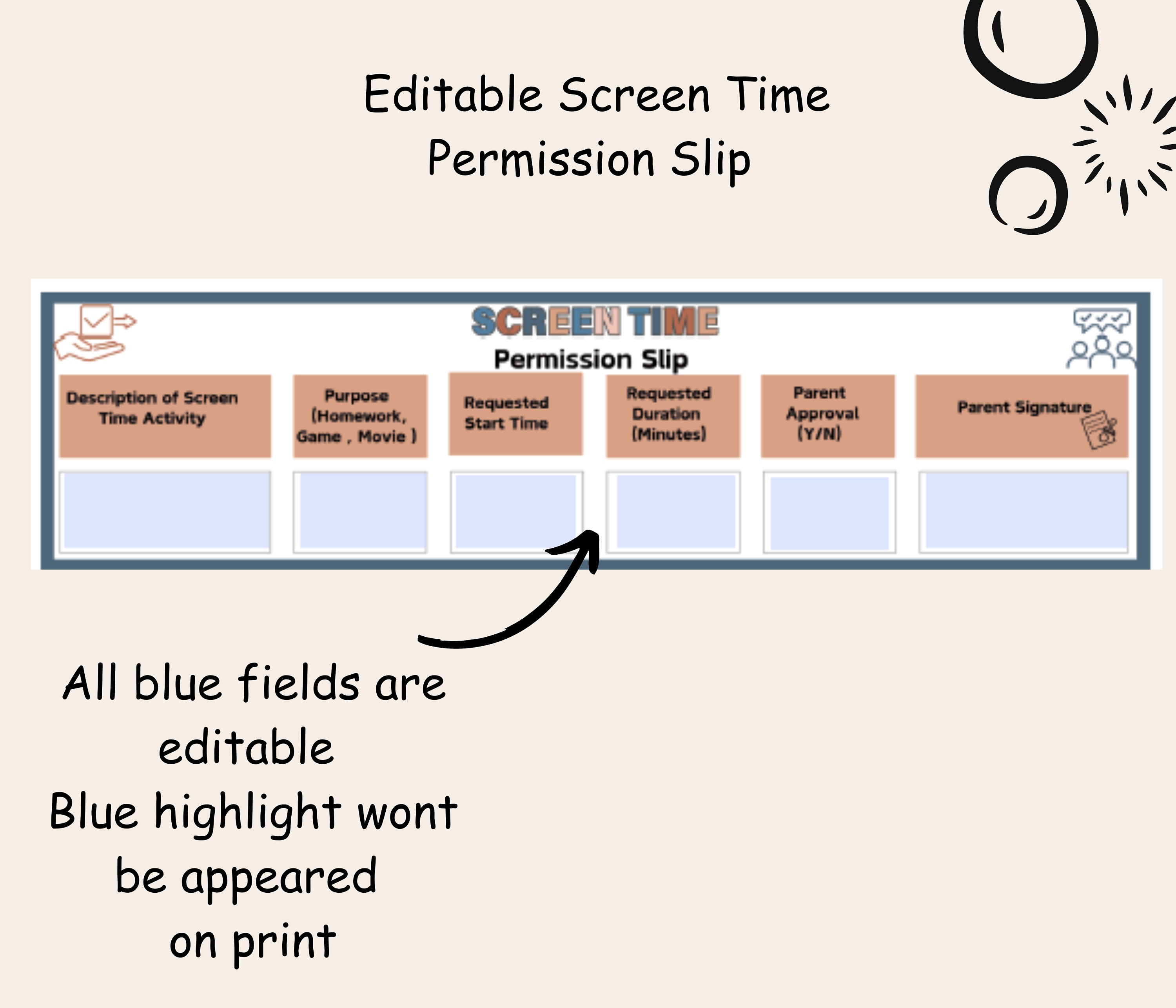 Screen Time Charts for Kids, Screen Time Rules, Screen Time Checklist ...