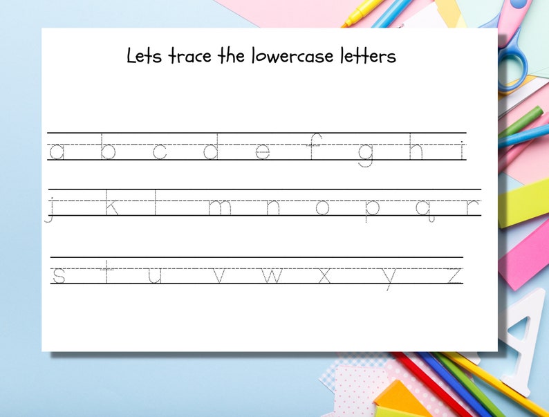 Number & Letter Tracing Sheet for Kids Handwriting Practice - Etsy
