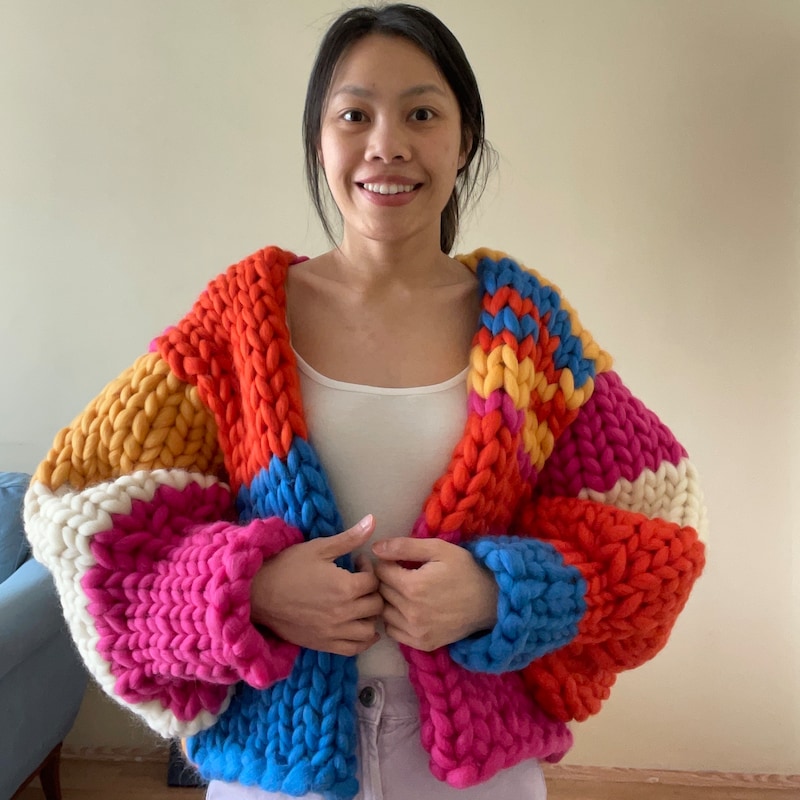 Colorful Cardigan - Etsy