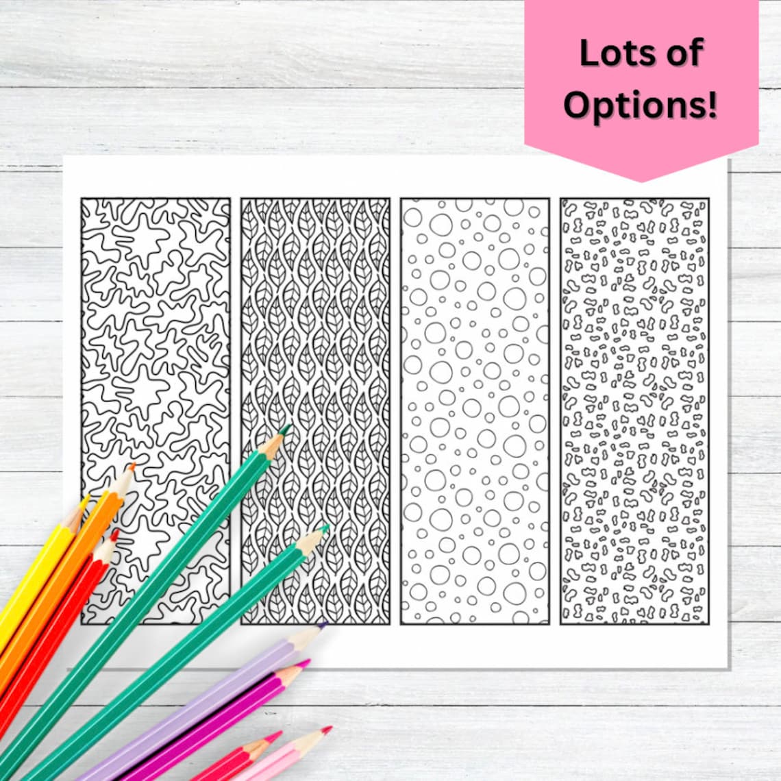 Printable Coloring Bookmarks, Coloring Pages Instant Download PDF ...