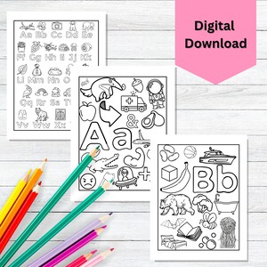 Alphabet Coloring Pages, Kids Coloring Pages, Coloring Book, Preschool ...