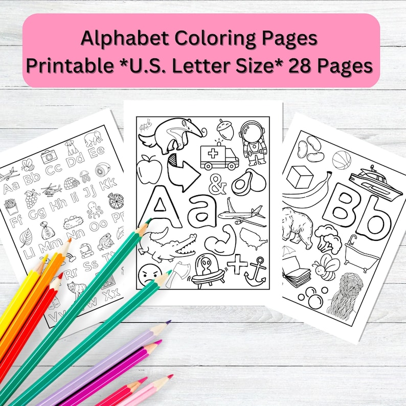 Alphabet Coloring Pages, Kids Coloring Pages, Coloring Book, Preschool ...