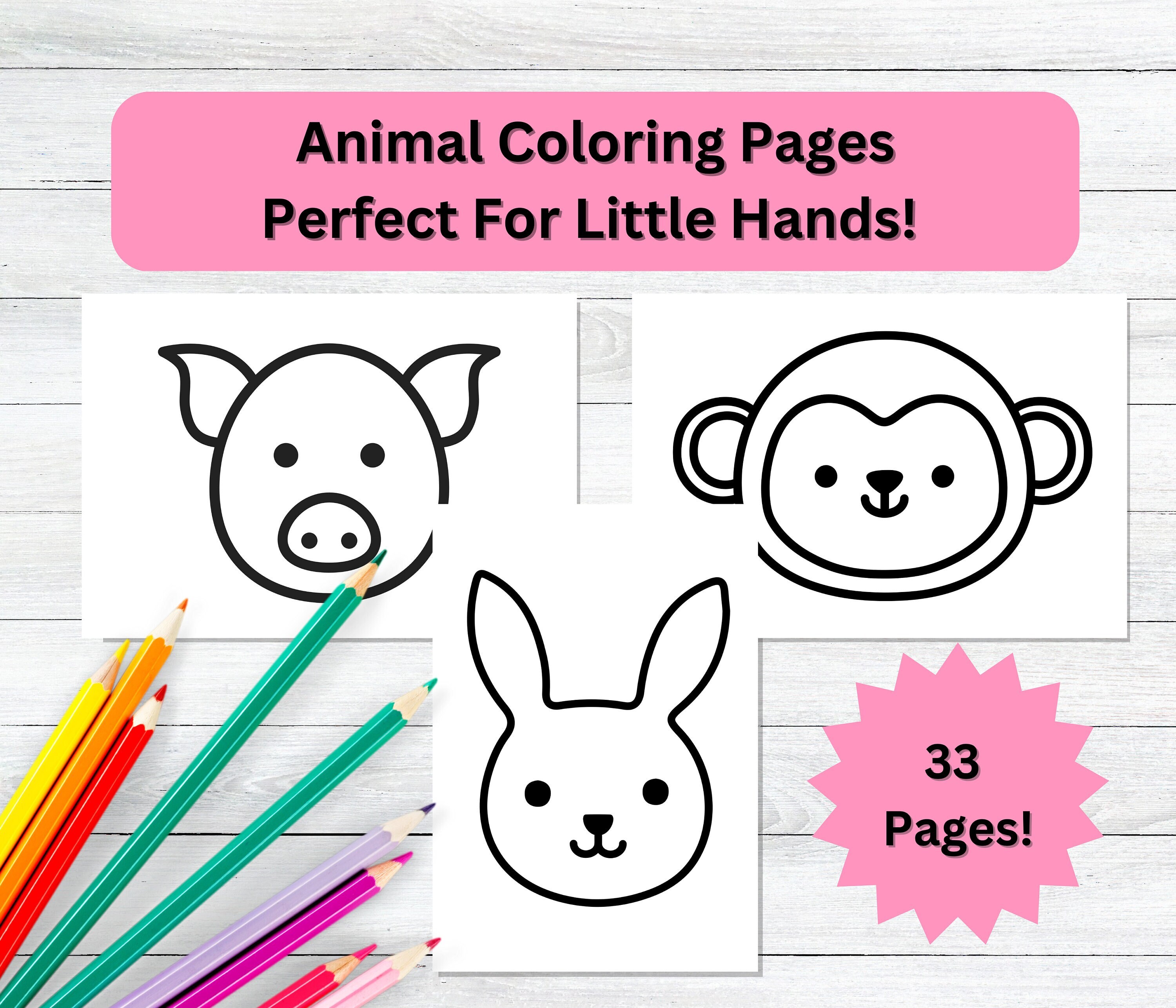 33 Printable Coloring Pages for Kids, Toddlers, Preschoolers, Coloring ...