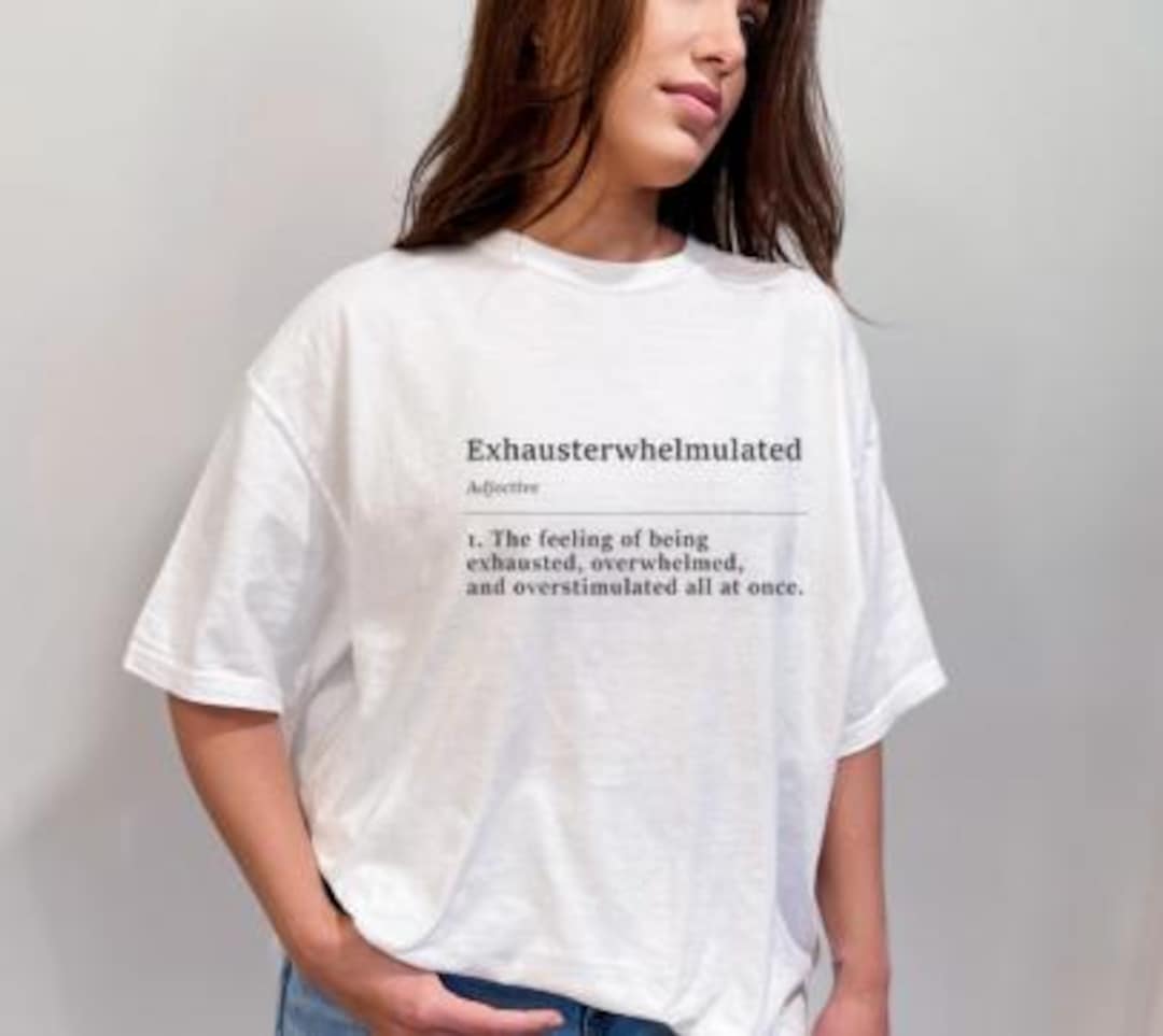 Exhausterwhelmulated Funny Exhausted Design Tired Humor Quote Digital ...