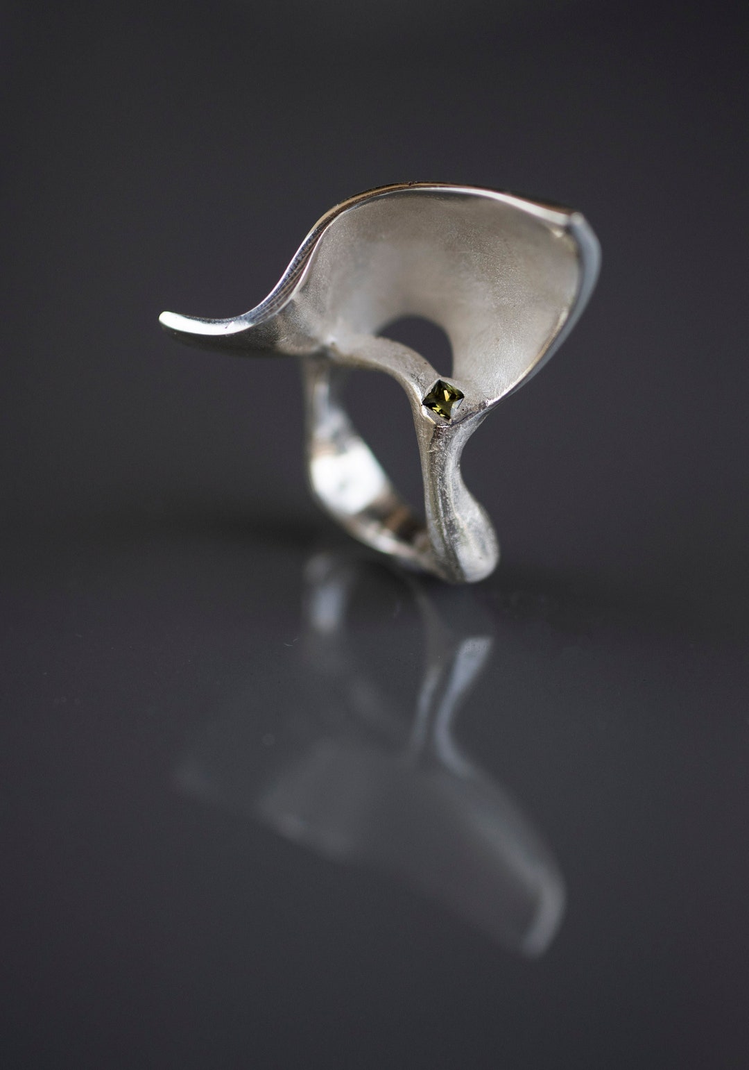 The Raw Ring , Sterling Silver Textured Ring , Statement Ring, Modern Jewelry, Gift for Her ...