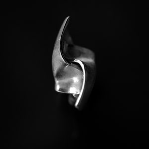 The Raw Ring , Sterling Silver Textured Ring , Statement Ring, Modern Jewelry, Gift for Her ...