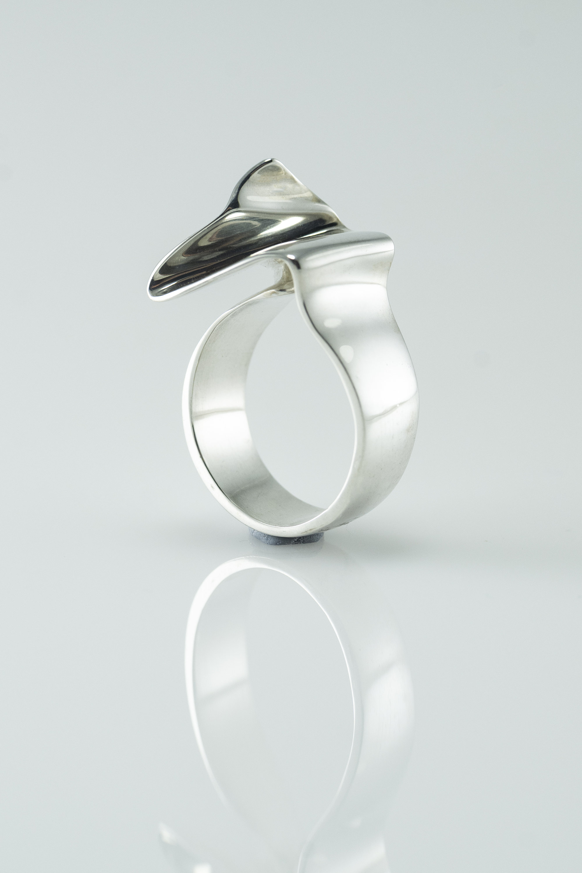 Sterling Silver Ring , Silver Minimalist Statement Ring, Modern Jewelry ...