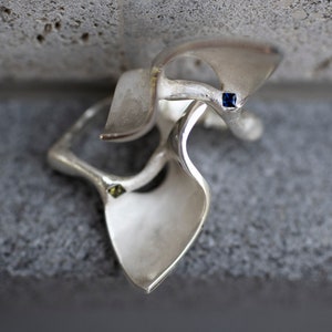 The Raw Ring , Sterling Silver Textured Ring , Statement Ring, Modern ...