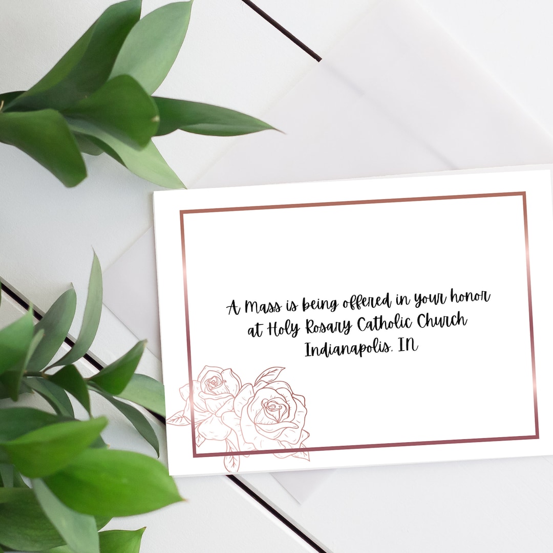 Mass Intention Card - Etsy