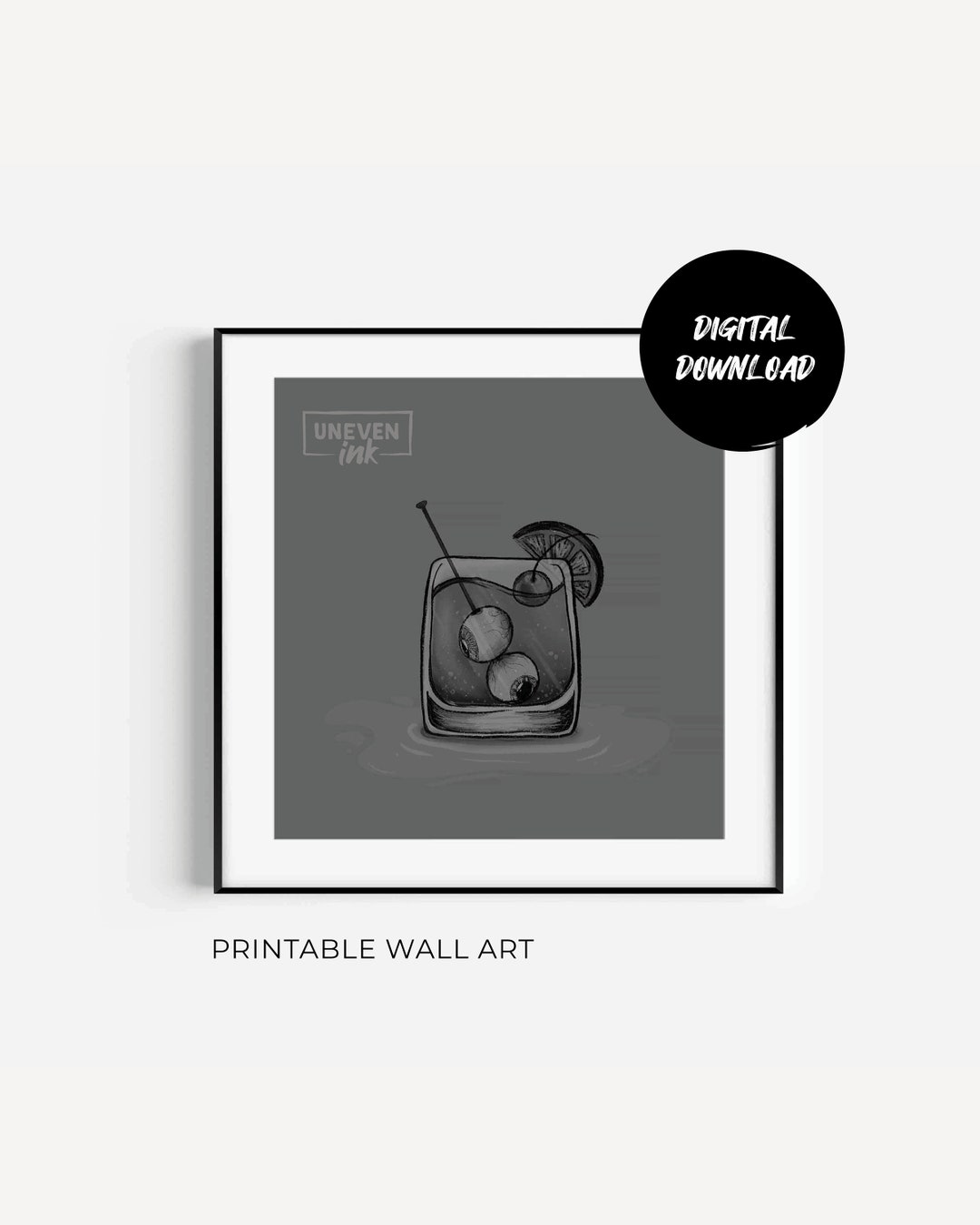 Sour Printable Wall Art, Drink Wall Art Prints, Inktober Decor, Whiskey ...