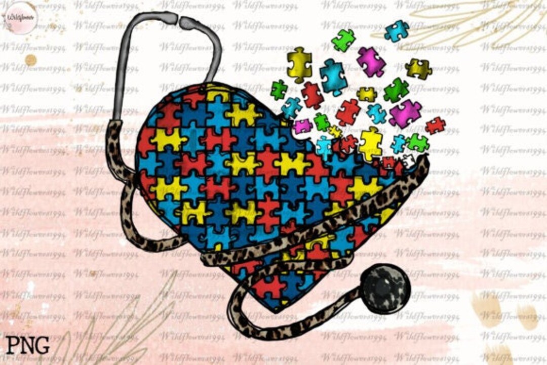 Autism, Heart Stethoscope, Nurse, Supporting Autism, Colorful Autism ...