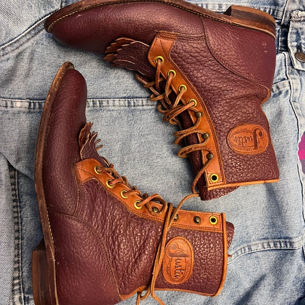 Red Roper Boots - Etsy