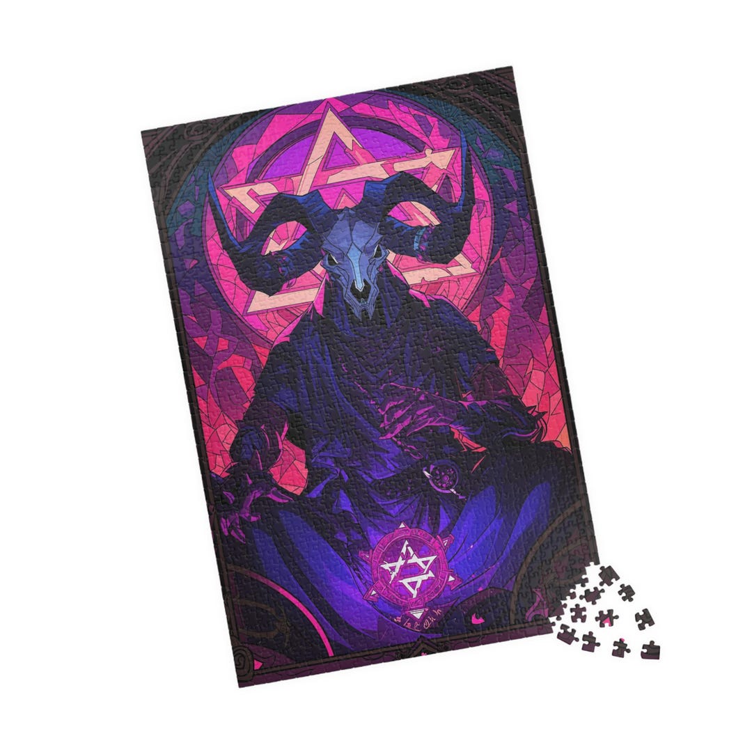 The Baphomet Magic Card Jigsaw Puzzle 252, 520, 1014-piece - Etsy