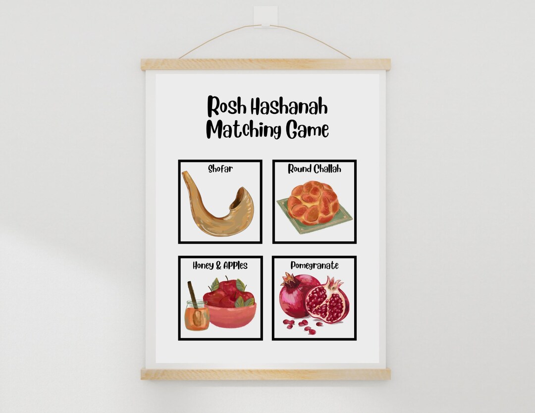 Rosh Hashanah Matching Game for Preschoolers - Etsy
