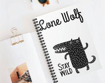 Wolf Notebook - Etsy