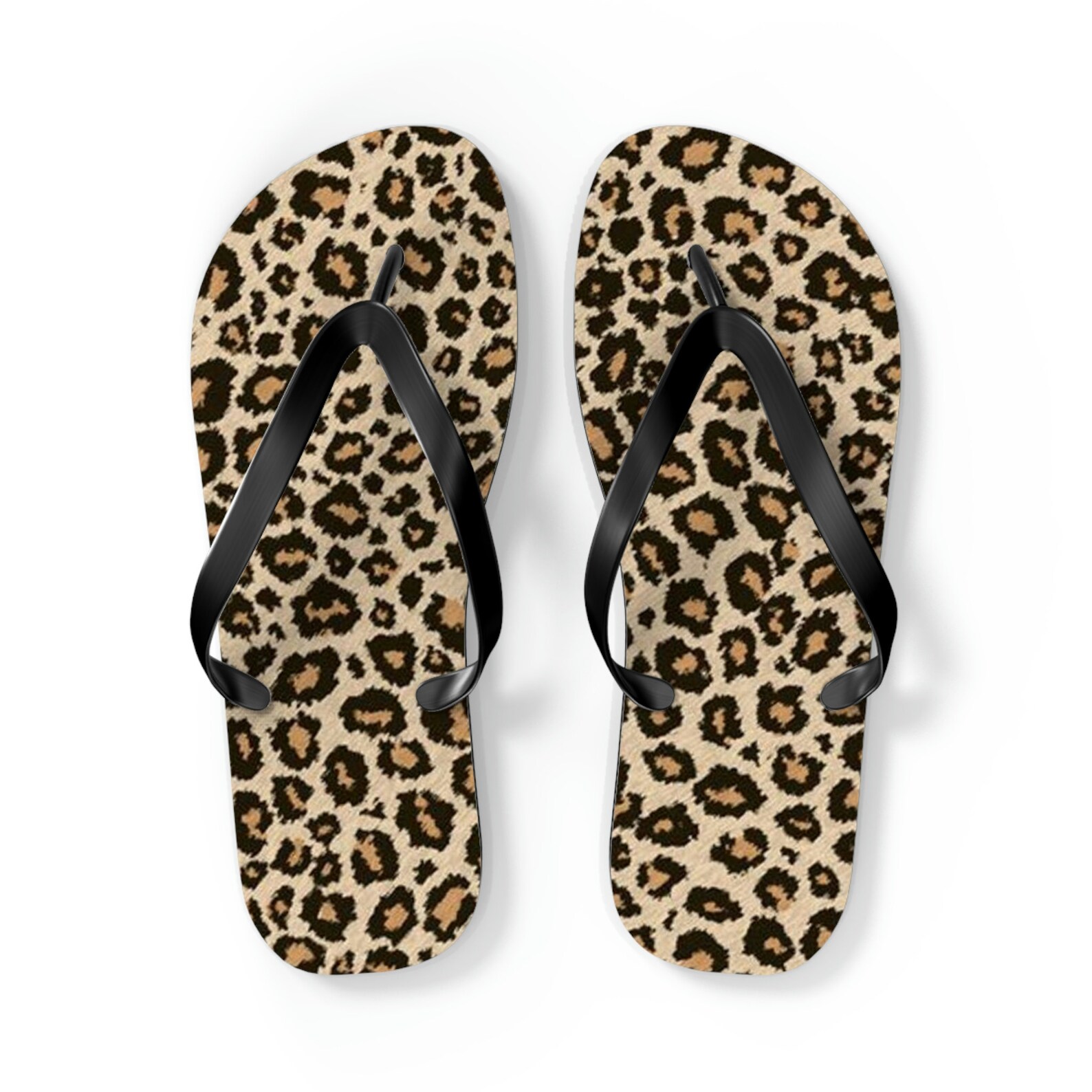 Cheetah Flip Flops - Etsy
