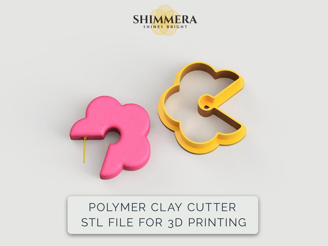 Botanical Bloom Polymer Clay Template File Garden Flower Earring Clay ...