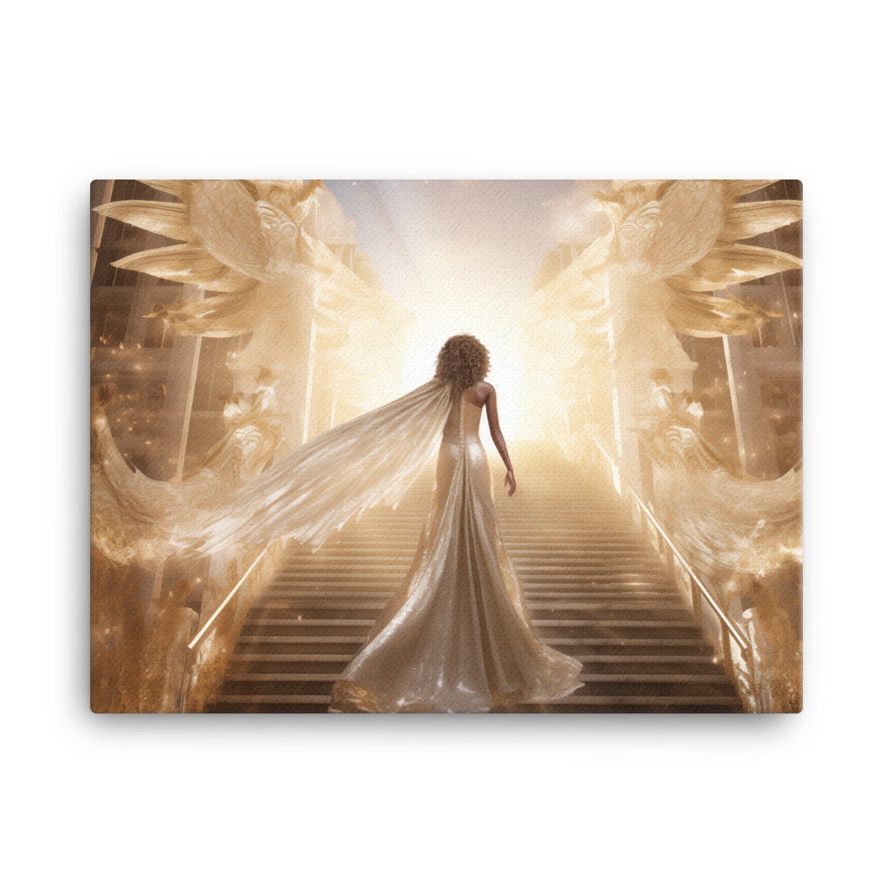 Walking up the Stair Ways to Heaven Canvas - Etsy