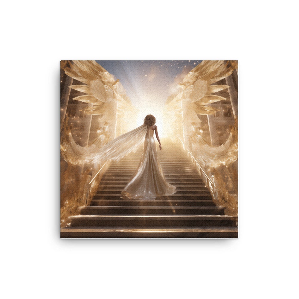 Walking up the Stair Ways to Heaven Canvas - Etsy