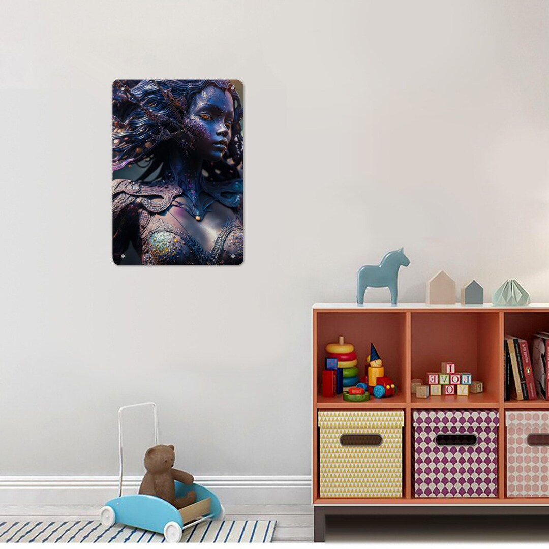 Mermaid Under Water Wall Painting, Divine Eternal Legacy, Black Art ...