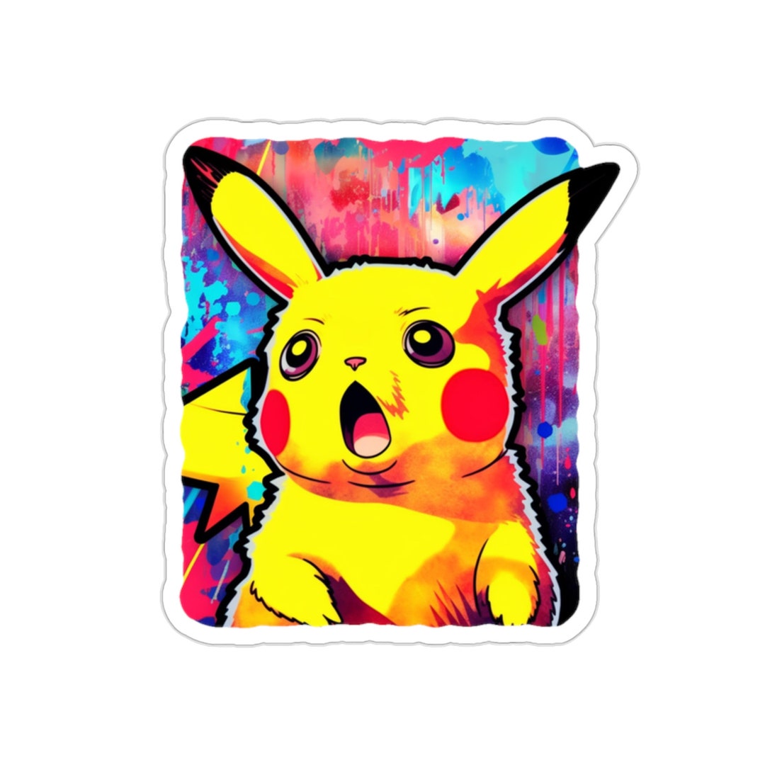 Pika's Trippy Surprised Face Die-cut Stickers Outdoor - Etsy