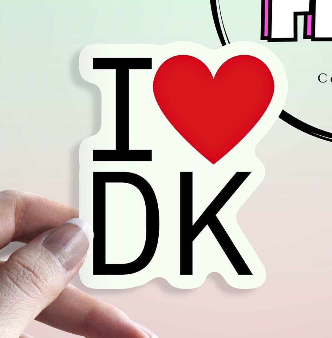 I Love DK Sticker: Donkey Kong Heart Decal, Super Smash Bros Melee ...