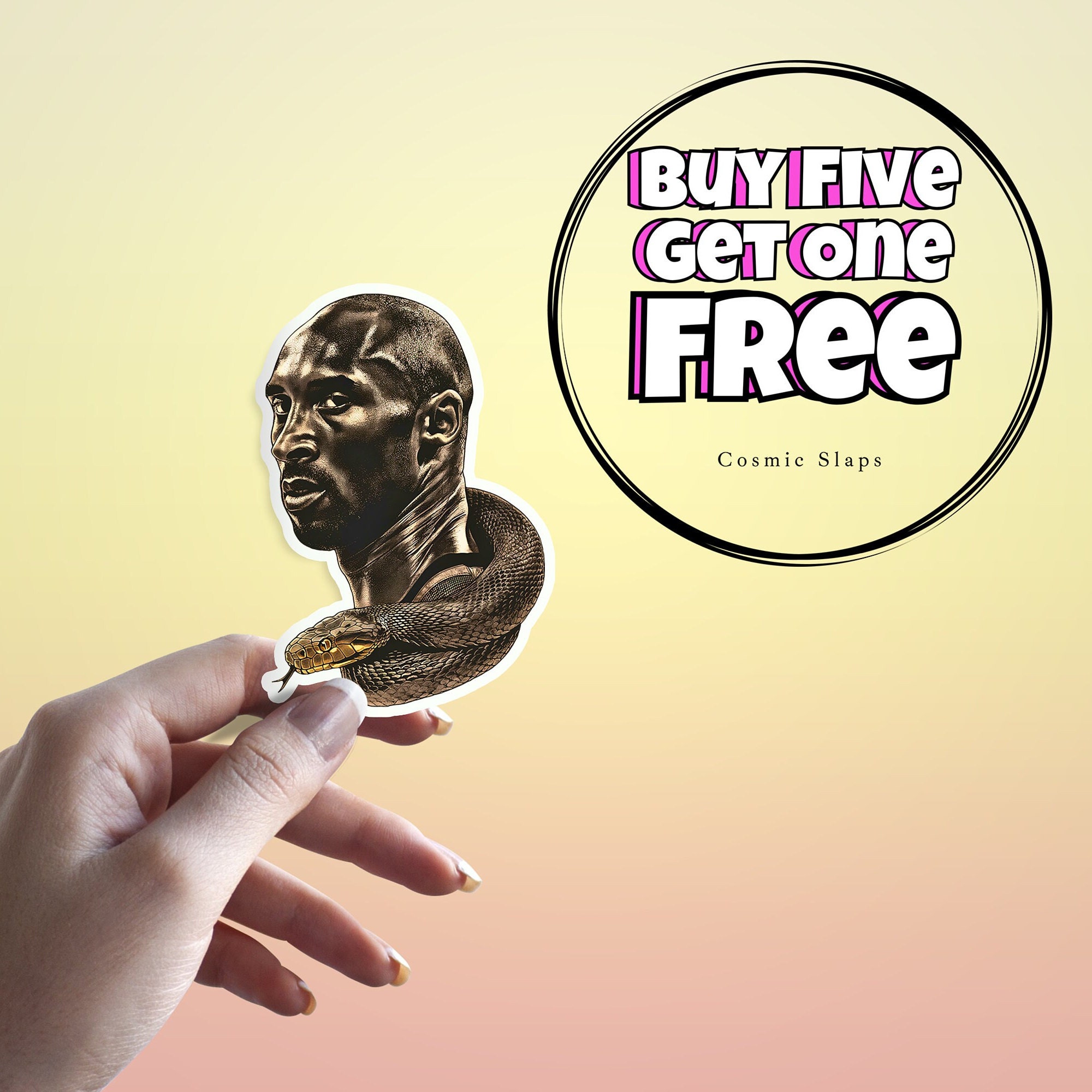 Kobe Sticker: Black Mamba Snake Waterproof Kobe Bryant Lakers ...