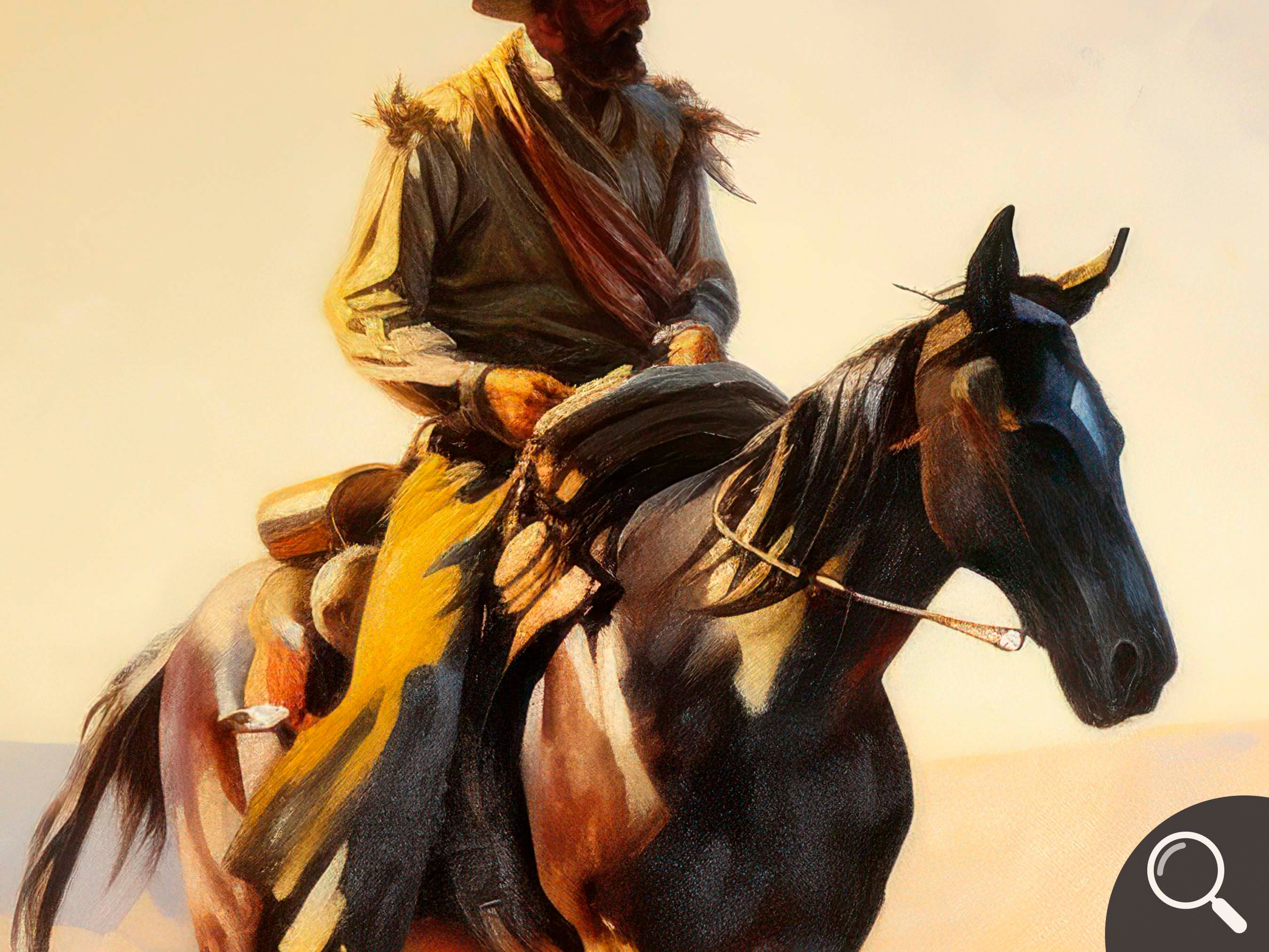 Lone Cowboy on Horseback | Printable Wall Art | Downloadable | Vintage ...