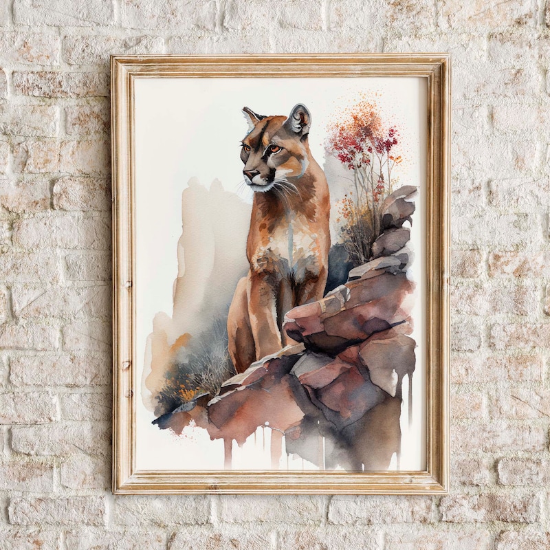 Mountain Lion Art - Etsy