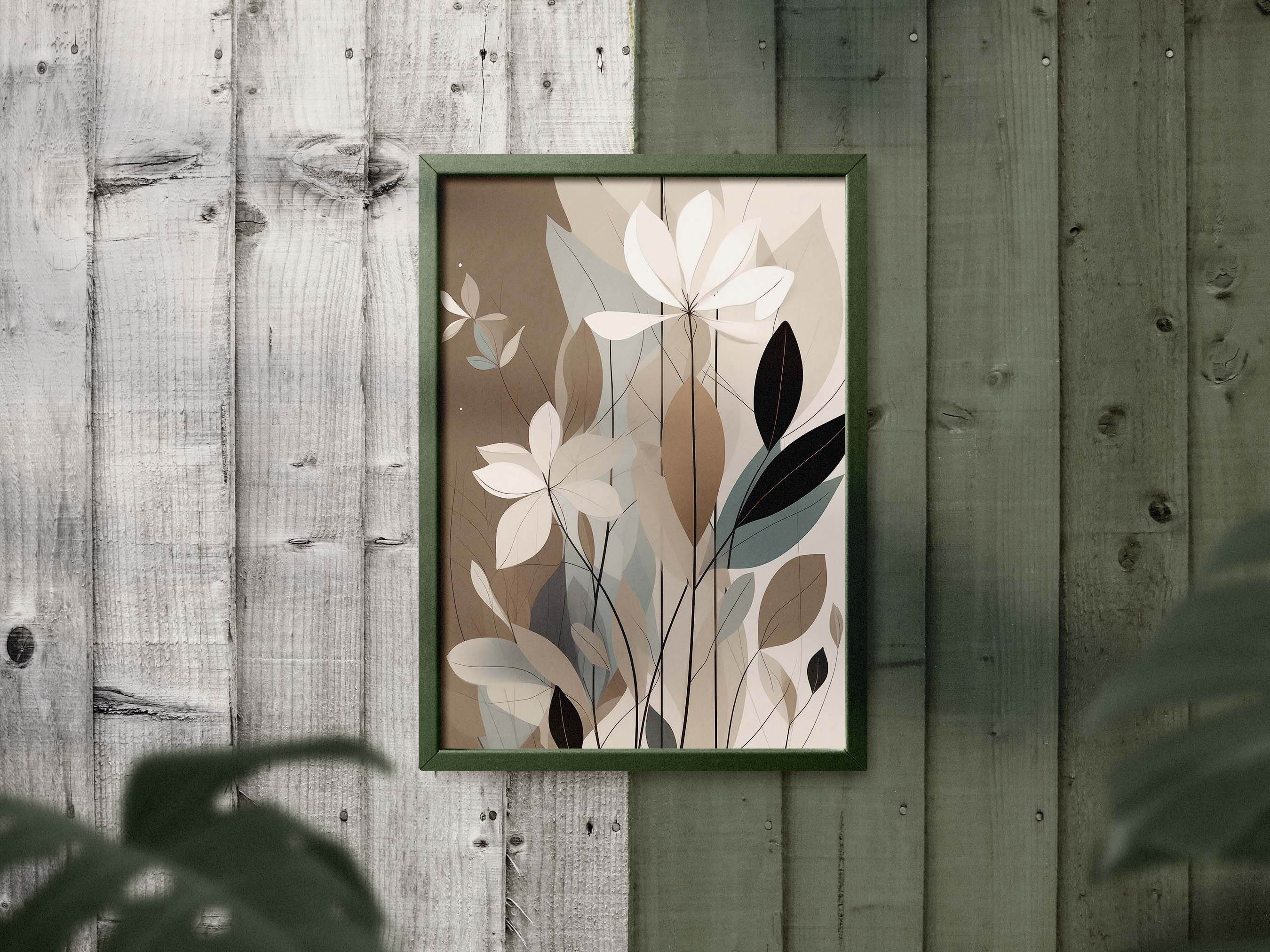Earth Tone Flower Art | Printable Wall Art | Downloadable | Vintage ...