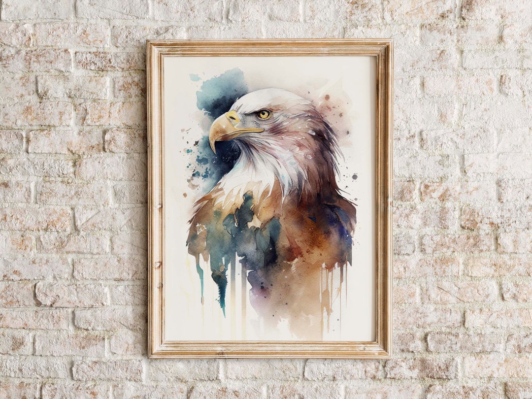 Bald Eagle | Watercolor Painting | Printable Wall Art | Instant ...