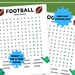 Football Word Search, Printable Football Word Search, Printable Party ...