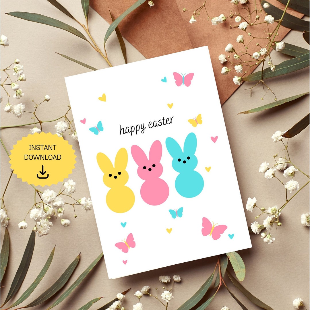 Printable Easter Greeting Card, Happy Easter, Card for Easter Sunday - Etsy