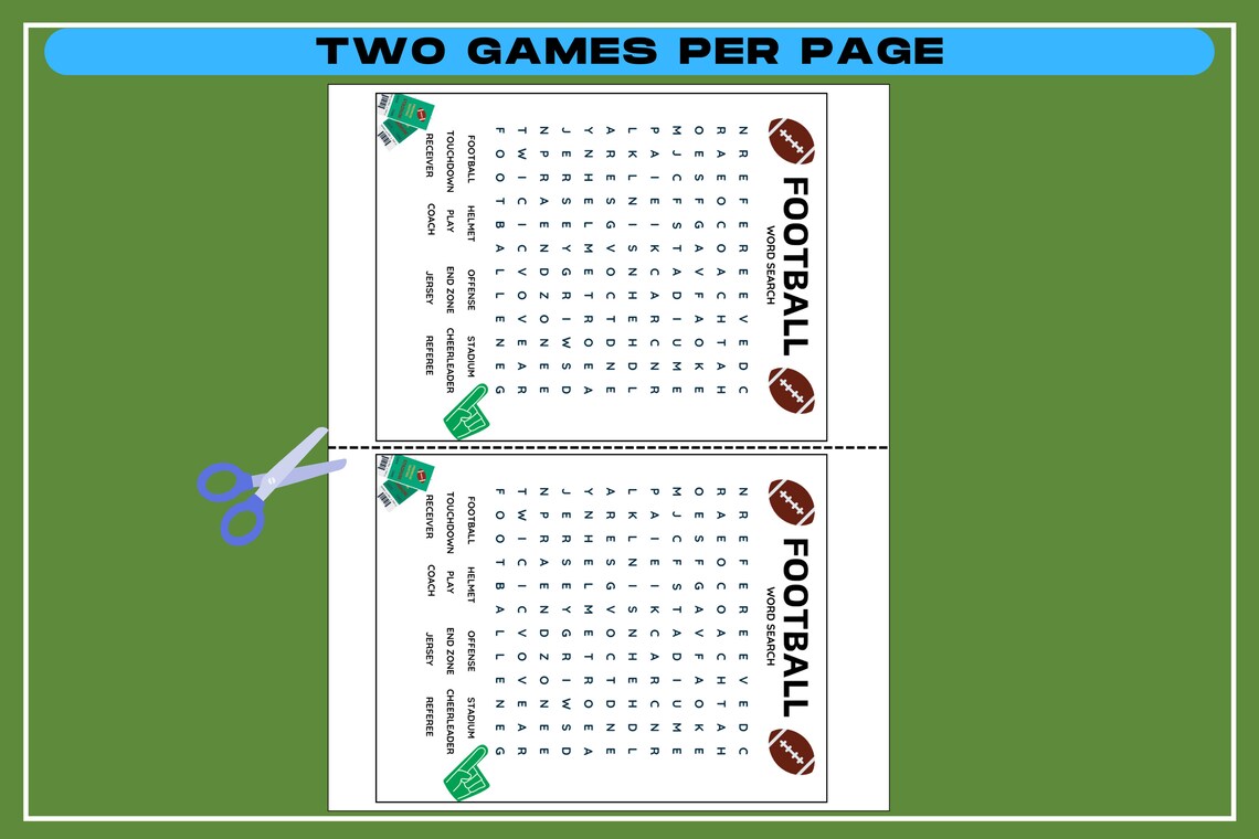 Football Word Search, Printable Football Word Search, Printable Party ...