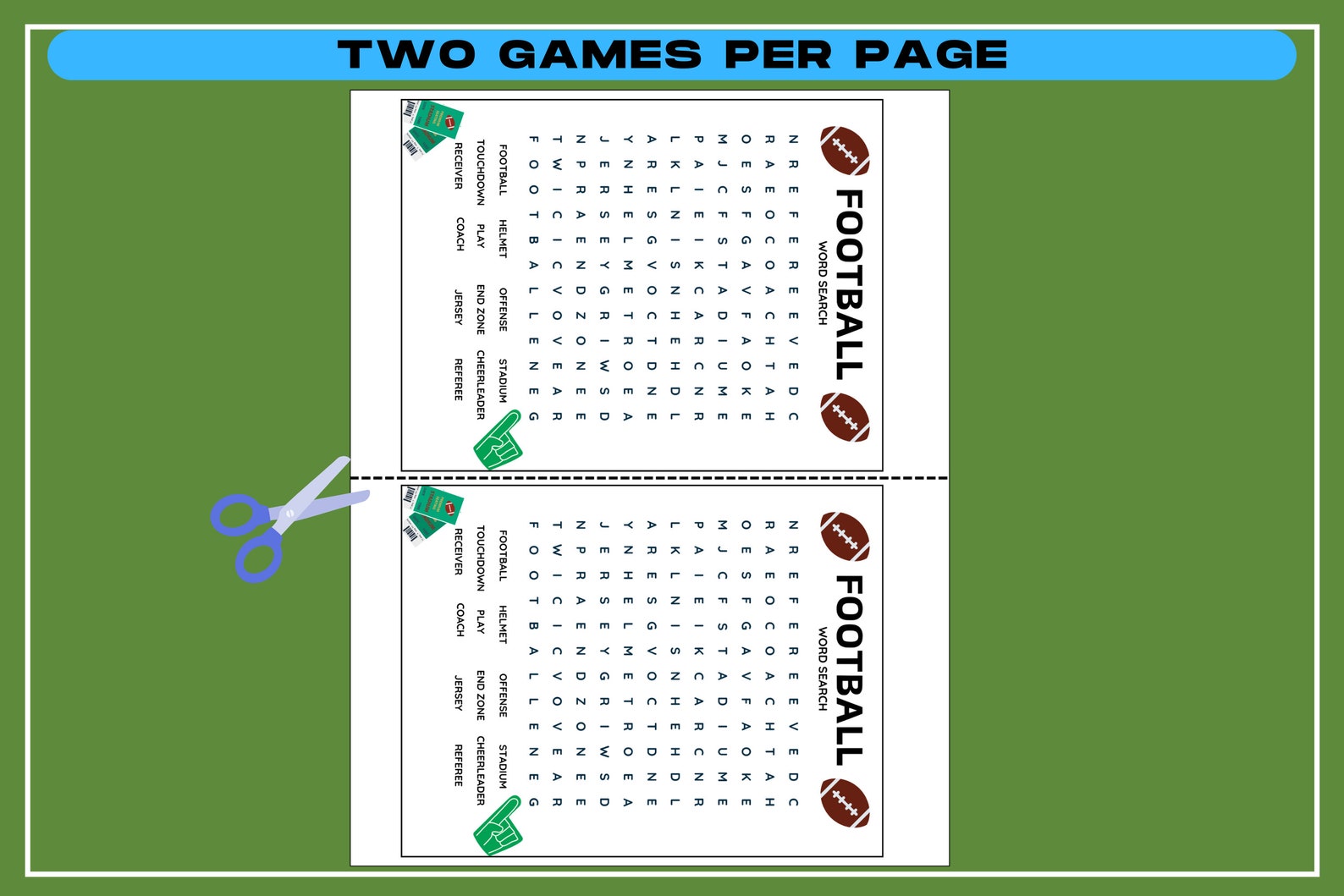 Football Word Search, Printable Football Word Search, Printable Party ...