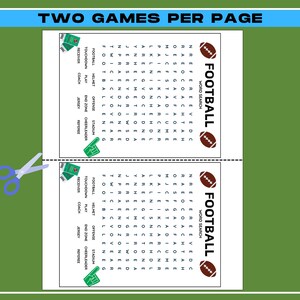 Football Word Search, Printable Football Word Search, Printable Party ...