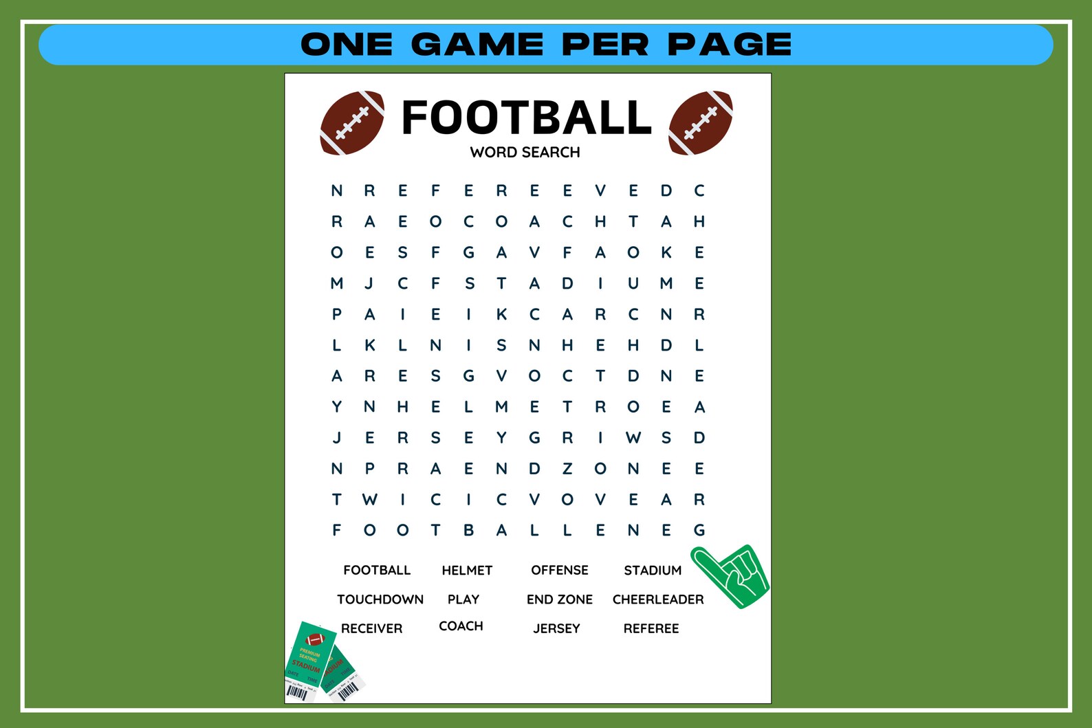 Football Word Search, Printable Football Word Search, Printable Party ...
