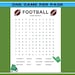 Football Word Search, Printable Football Word Search, Printable Party ...