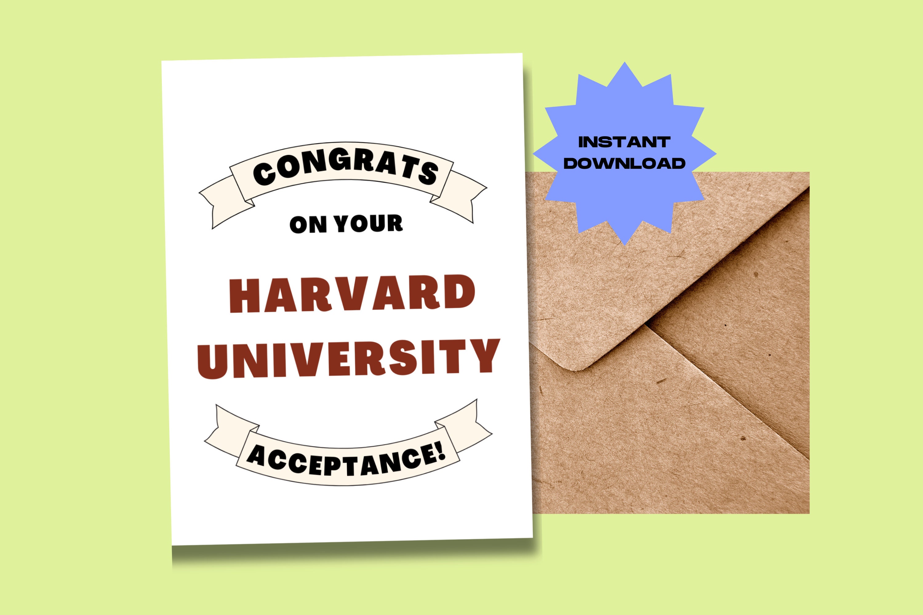Harvard Acceptance Letter Envelope